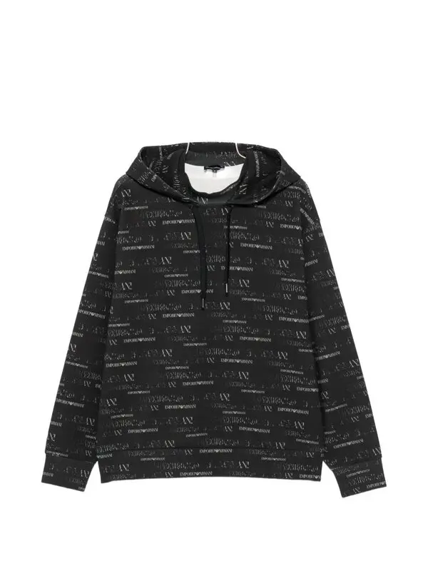 Emporio Armani Printed Cotton Hoodie