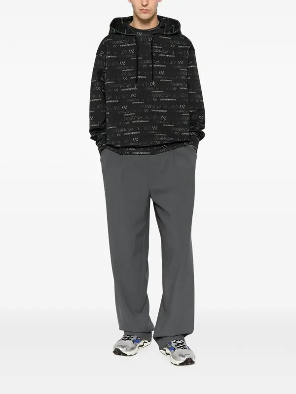 Emporio Armani Printed Cotton Hoodie