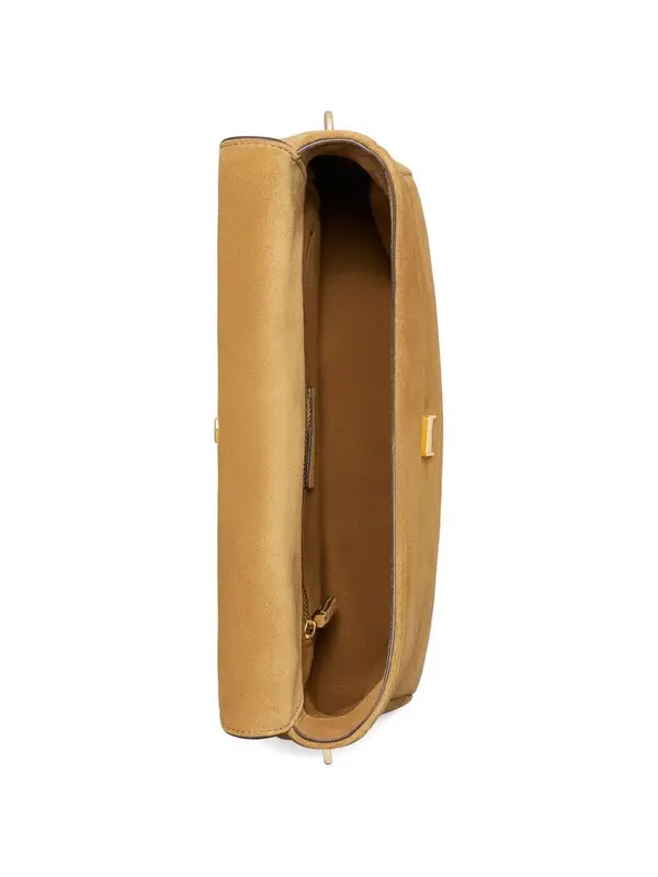 Tory Burch Charlie Suede Leather Shoulder Bag