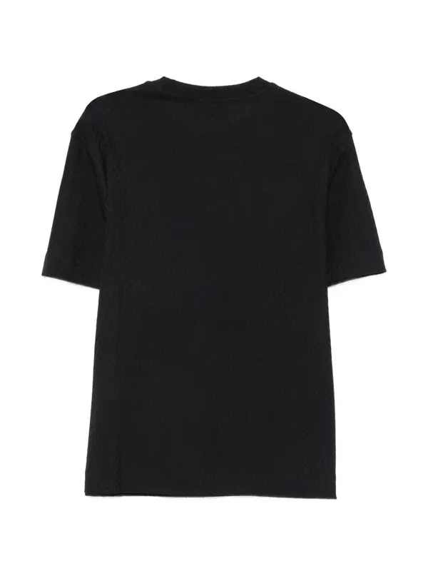Emporio Armani Chevron Knit Cotton T-shirt