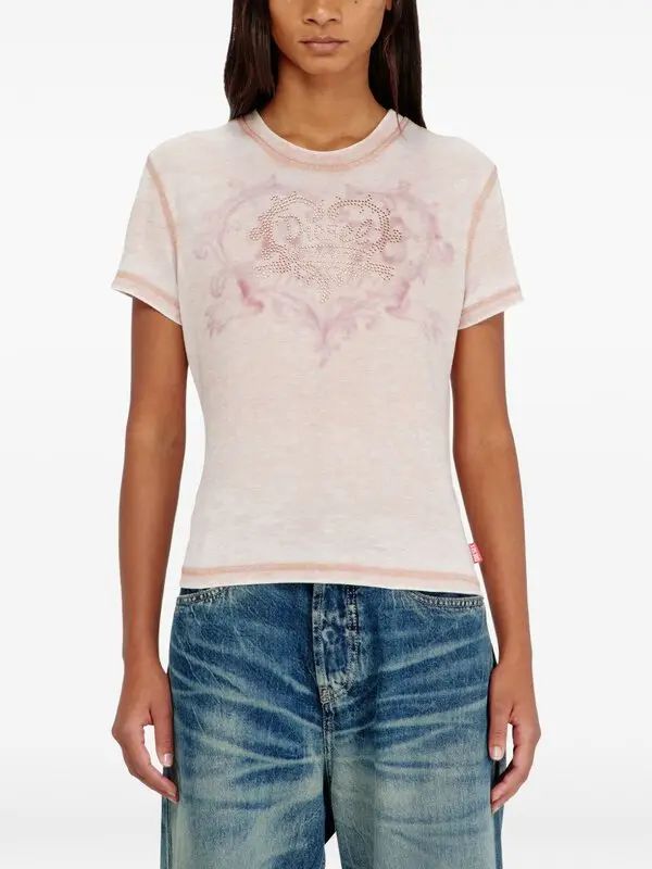 DIESEL® Logo Cotton Blend T Shirt