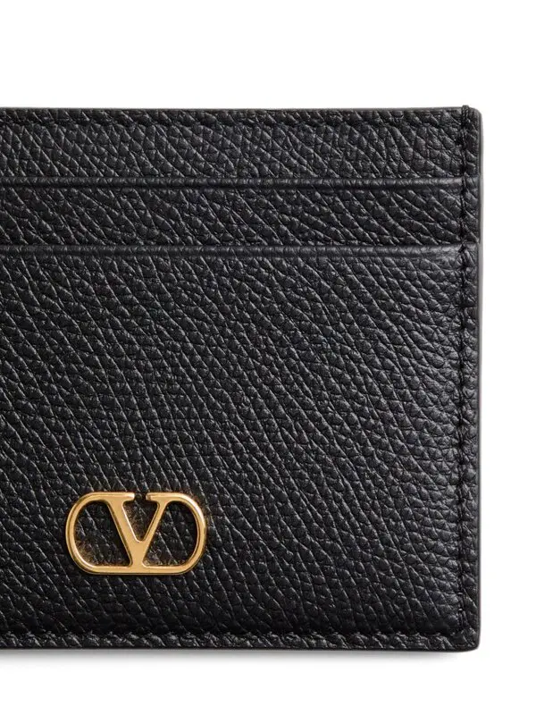 Valentino Garavani V Logo Signature Leather Card Case