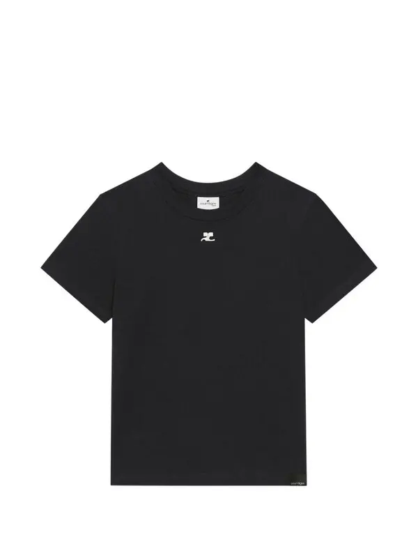 COURREGES Logo Cotton T Shirt