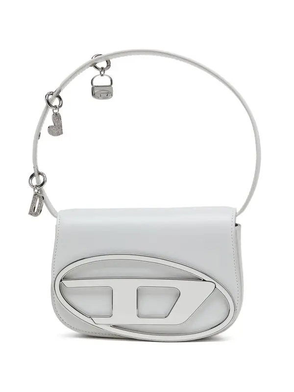 DIESEL® 1 Dr Leather Shoulder Bag - White