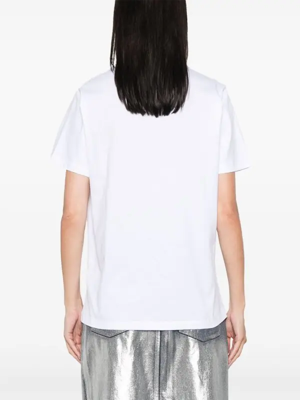 GANNI Printed Cotton T Shirt