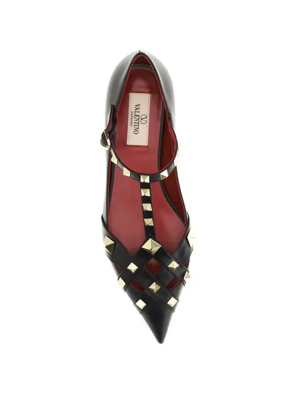 Valentino Garavani Studded Leather Ballet Flats