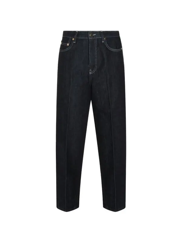 Fabiana Filippi Cotton Barrel Jeans - Navy