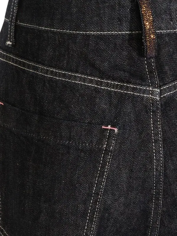 Fabiana Filippi Cotton Barrel Jeans - Navy
