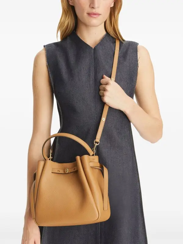 Tory Burch Romy Leather Bucket Bag - Brown