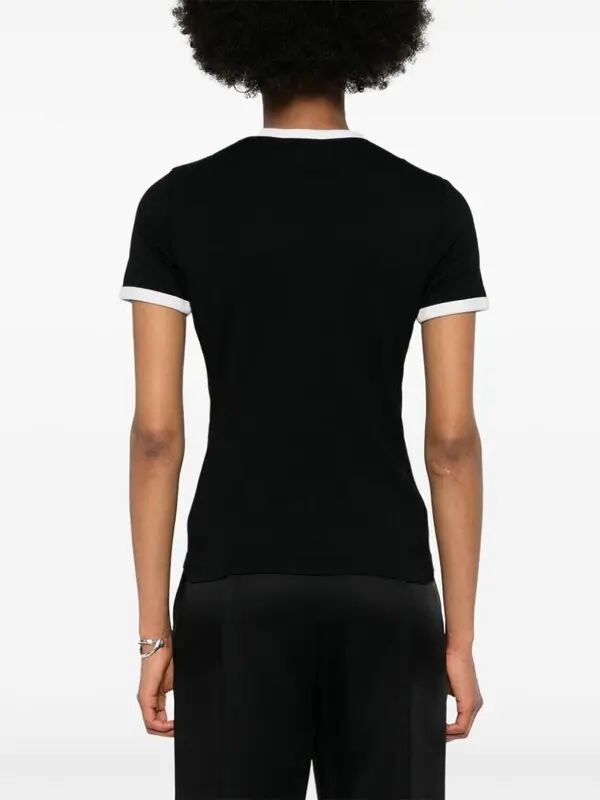 COURREGES Logo Cotton T Shirt