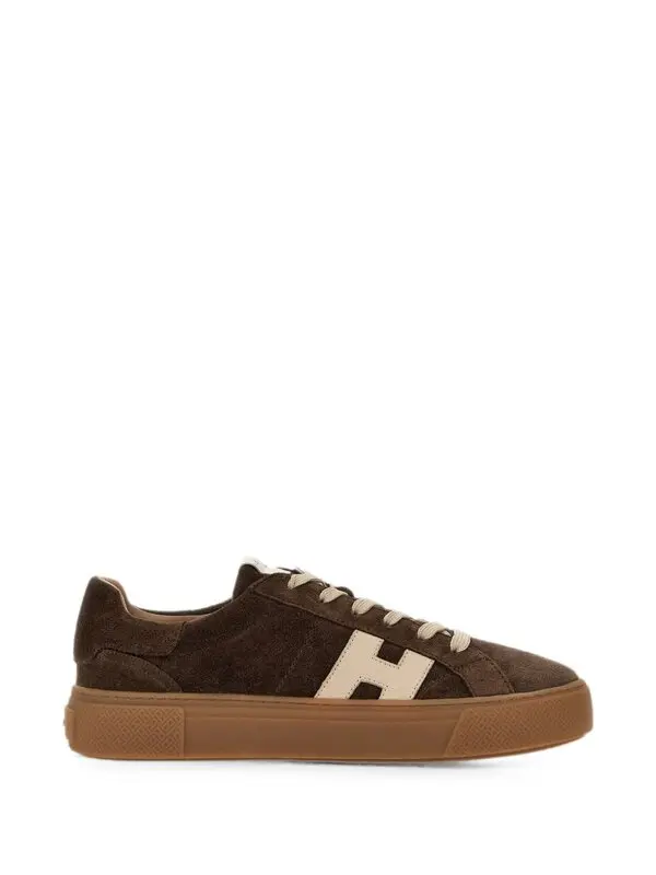 Hogan H705 Leather Sneakers - Brown