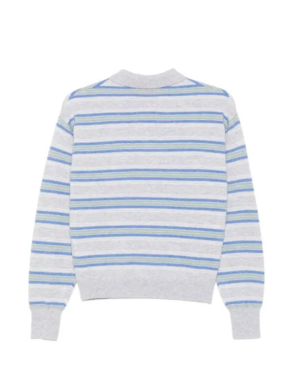 Guest In Residence Cashmere Striped Polo Shirt