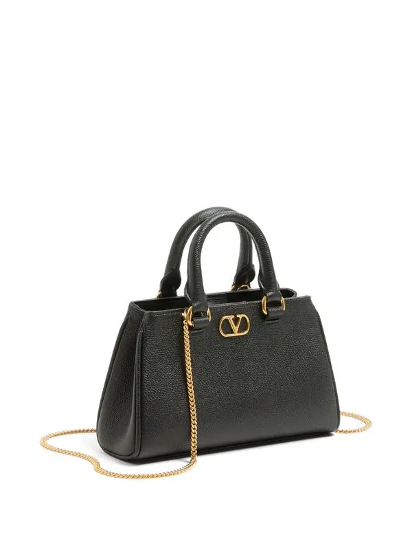 Valentino Garavani Vlogo Signature Mini Grainy Calfskin Bag