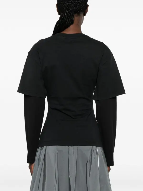 COURREGES Layered Cotton T Shirt