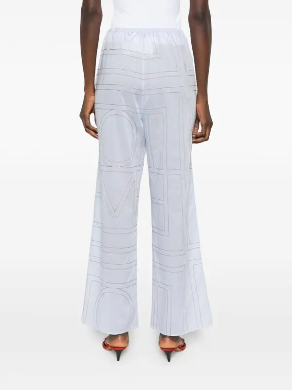 TOTEME Cotton Blend Pajama Trousers