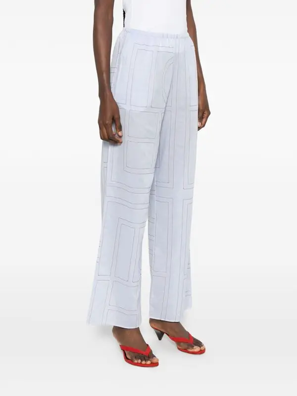 TOTEME Cotton Blend Pajama Trousers