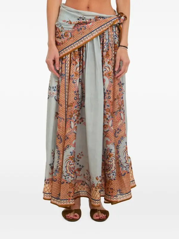 Zimmermann Mahon Printed Silk Dress - Navy