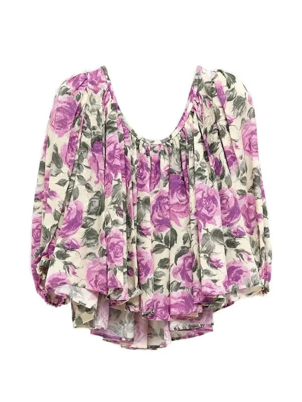 Chloé Printed Silk Top