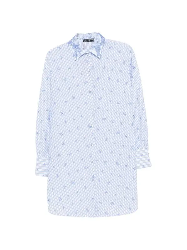 Ermanno Scervino Cotton Oversized Shirt - Light Blue