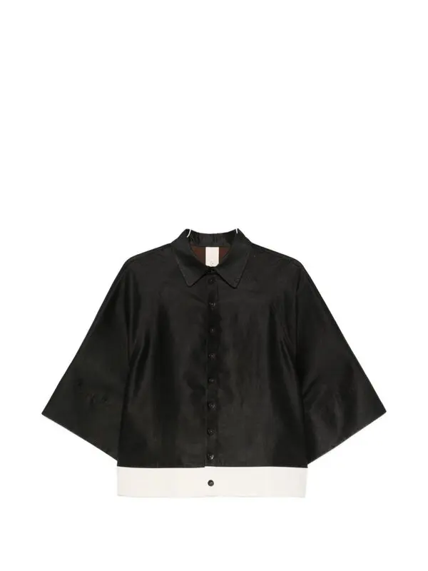 Soh Silk Blouse With Contrasting Hem