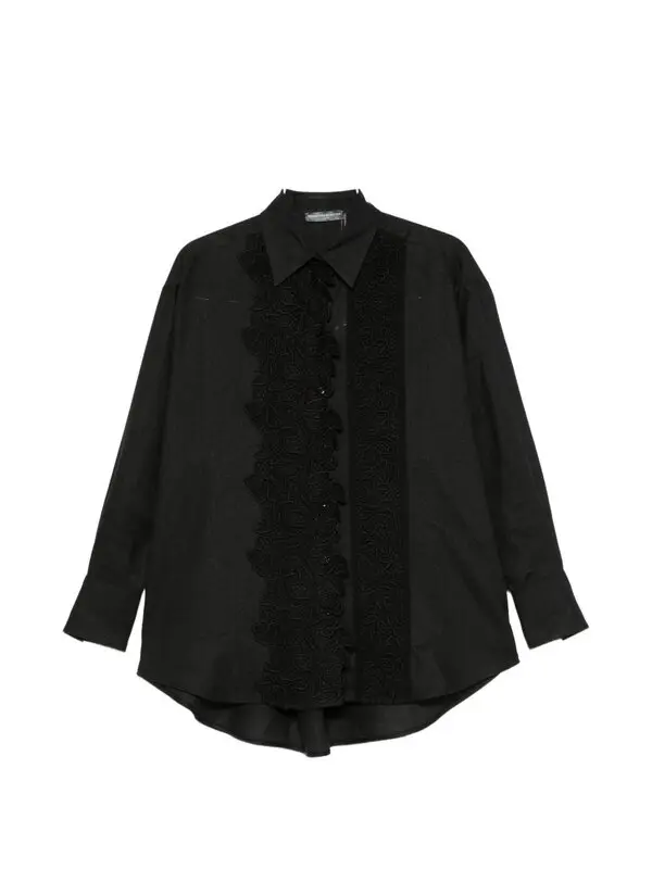 Ermanno Scervino Linen Oversized Shirt - Black