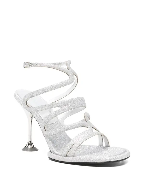 SERGIO ROSSI Glittered Heel Sandals
