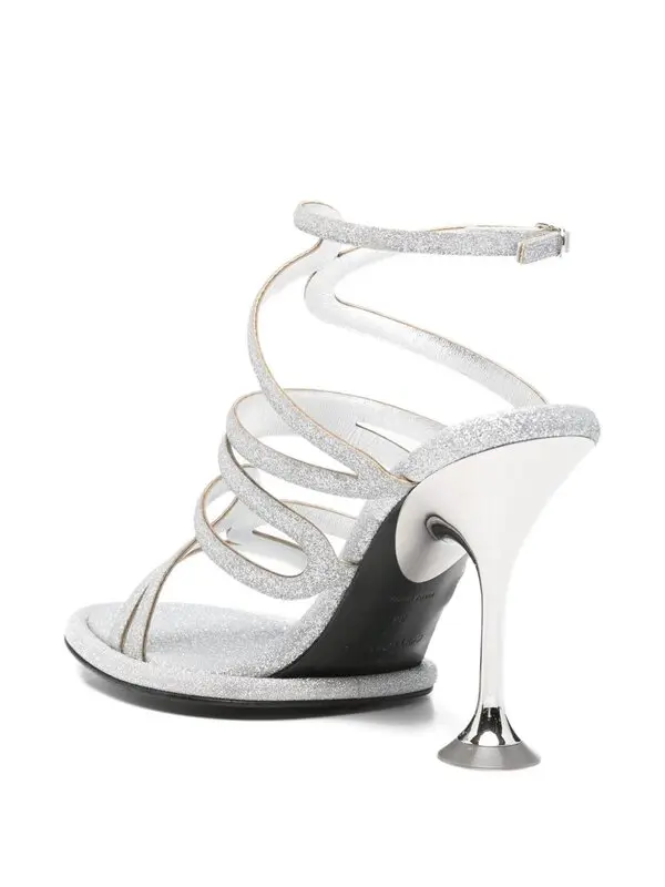SERGIO ROSSI Glittered Heel Sandals