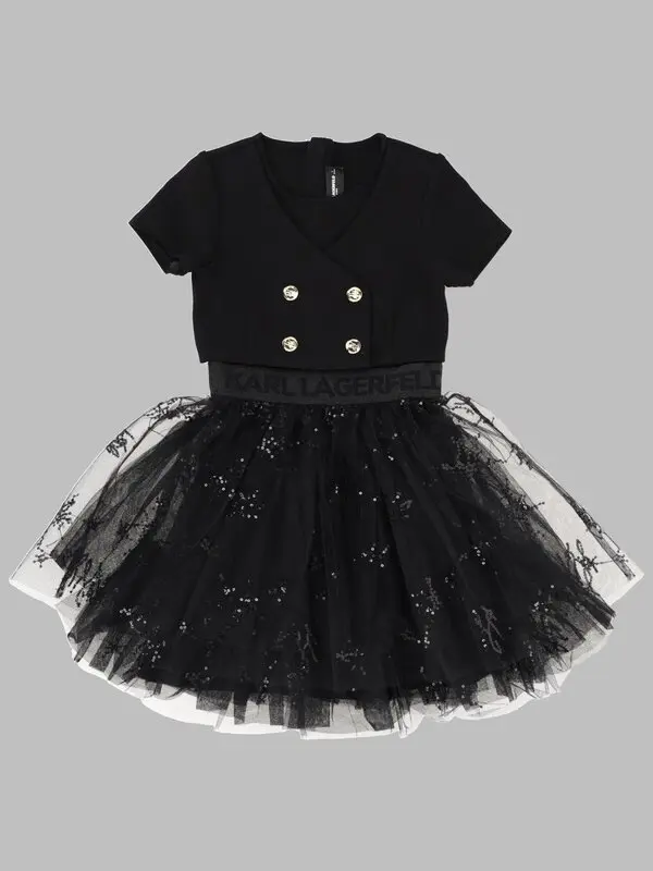 Karl Lagerfeld Embellished Tulle Dress