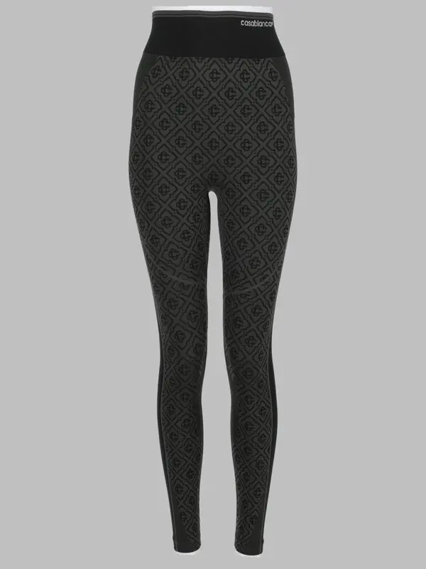 Casablanca Leggings Monogram Senza Cuciture - Charcoal