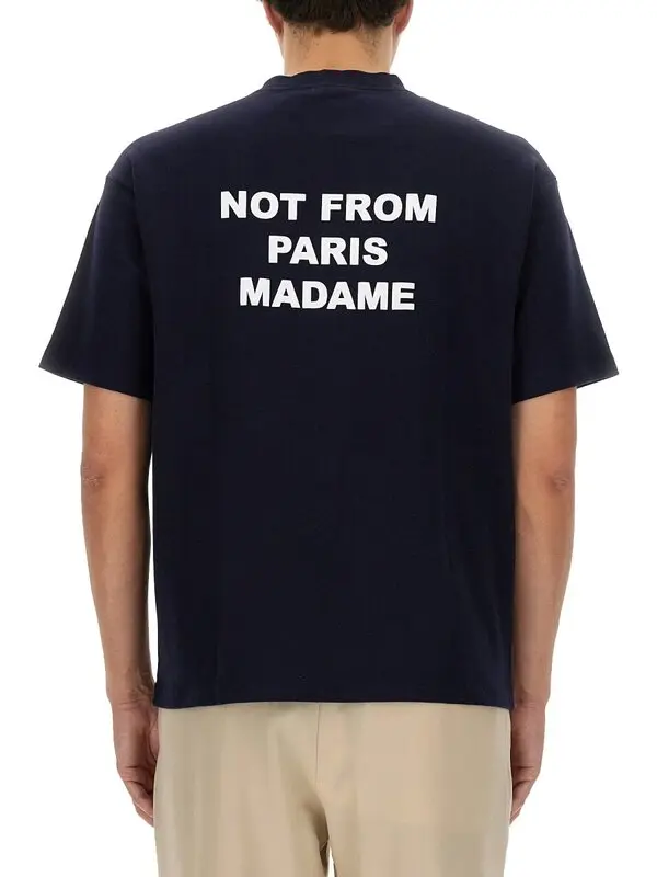 Drole De Monsieur Cotton T-shirt - Blue