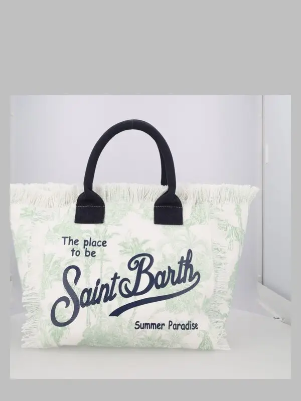 MC2 SAINT BARTH Borsa 'vanity' Medium In Canvas - Multicolour