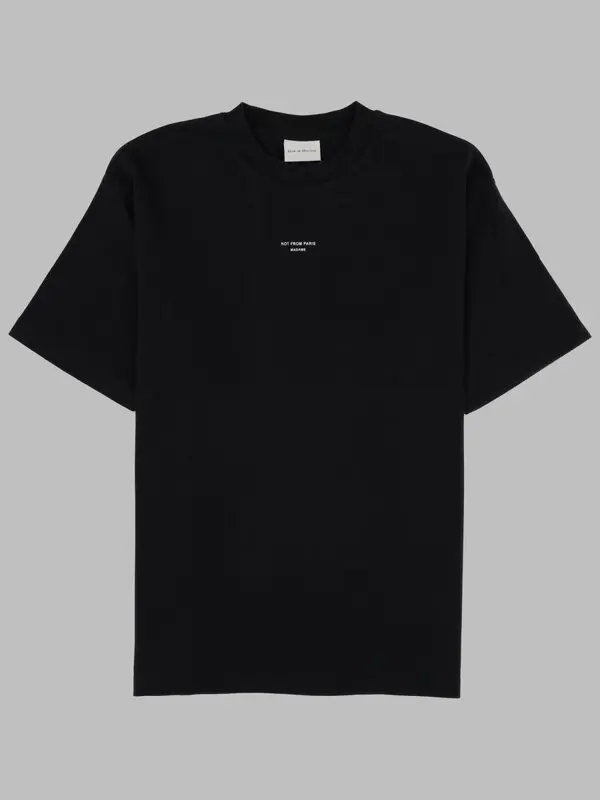 Drole De Monsieur Cotton Slogan T-shirt - Black