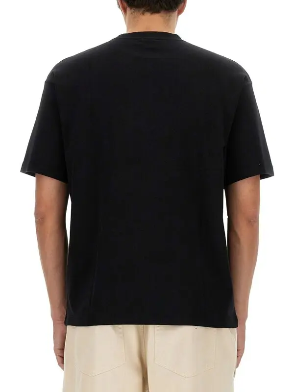 Drole De Monsieur Cotton Slogan T-shirt - Black