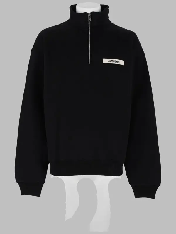 Jacquemus Felpa Con Logo E Zip