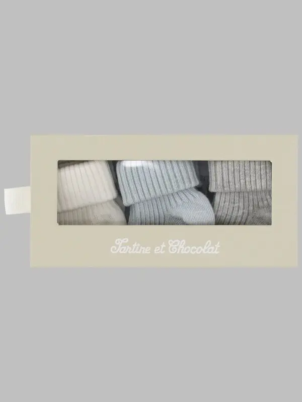 TARTINE ET CHOCOLAT Ribbed Crew Socks Pack Of Three
