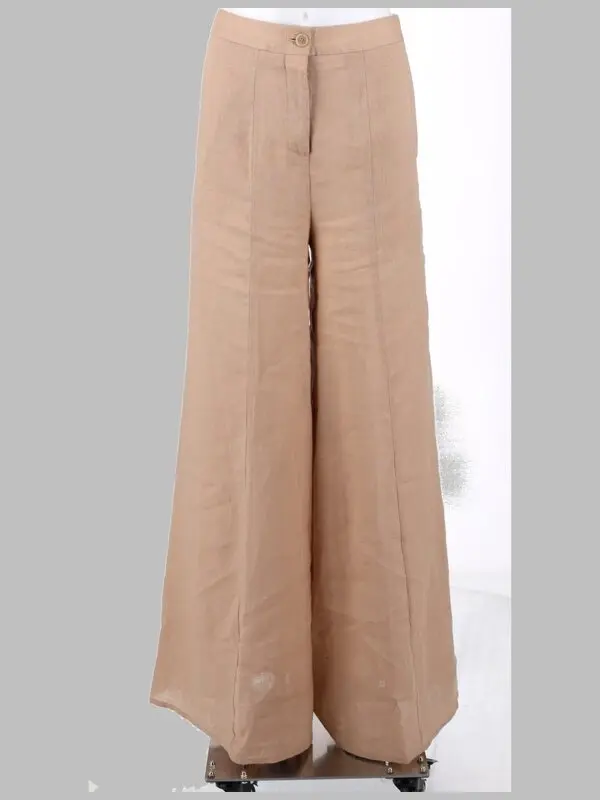 SEMICOUTURE Pantalone 'kym' In Lino