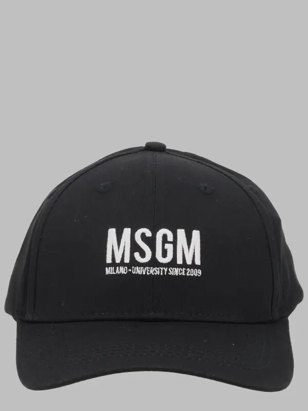 MSGM Cotton Caps - Black