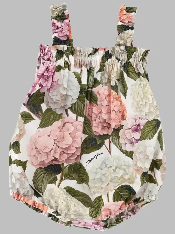 Dolce & Gabbana Floral Print Cotton Romper - Multicolour
