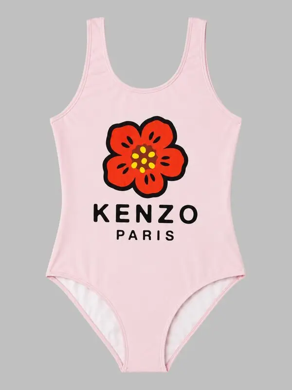 Kenzo Flower Motif Swimsuit - Pink