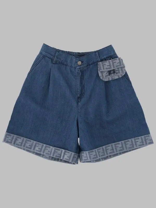 Fendi Short Denim Dark Blu