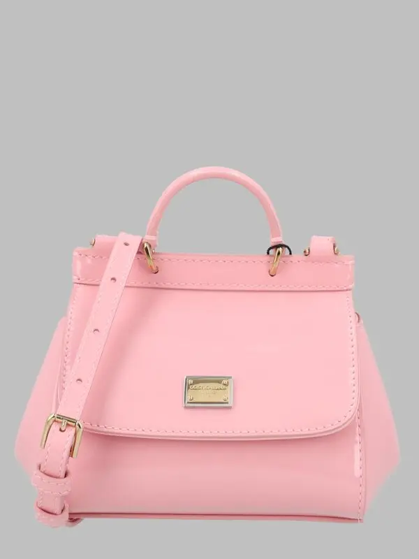 Dolce & Gabbana Patent Leather Top Handle Bag - Pink
