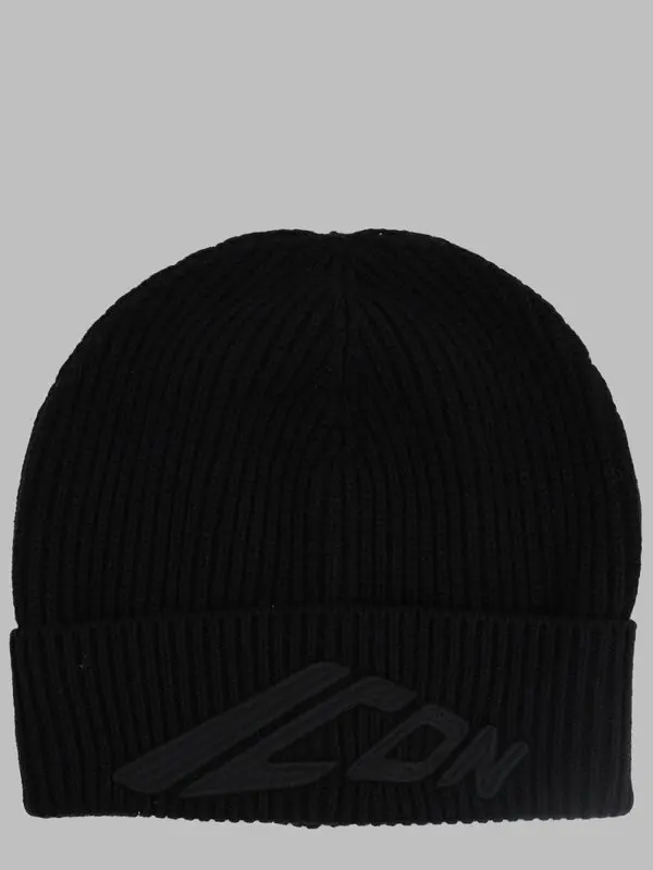 Dsquared2 Ribbed Knit Beanie With Logo - Multicolour