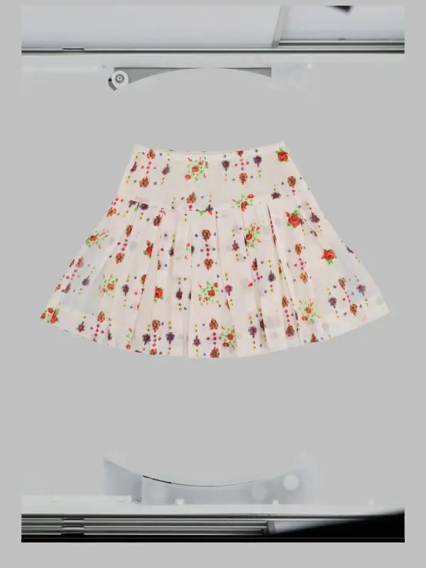 BELLEROSE Pleated Floral Skirt