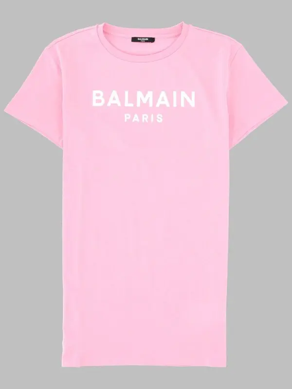 Balmain Vestito Maniche Corte - Pink