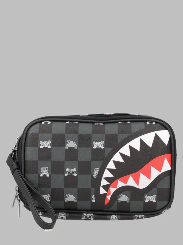 SPRAYGROUND Gray Peeking Character Check" Toiletry Bag - Multicolour