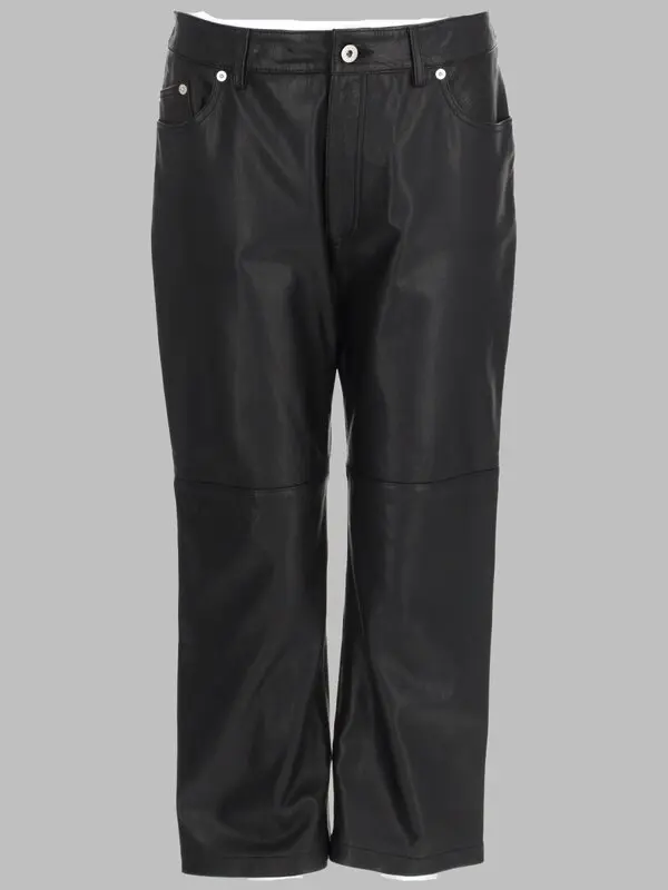 Alexander McQueen Pantalone In Similpelle - Black