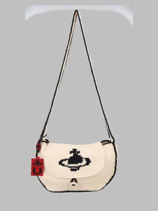 VIVIENNE WESTWOOD Borsa Crochet 'lucky Halfmoon - Beige