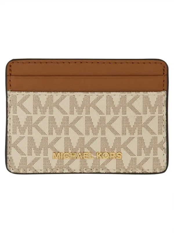 Michael Kors Portacarte Con Logo - Beige