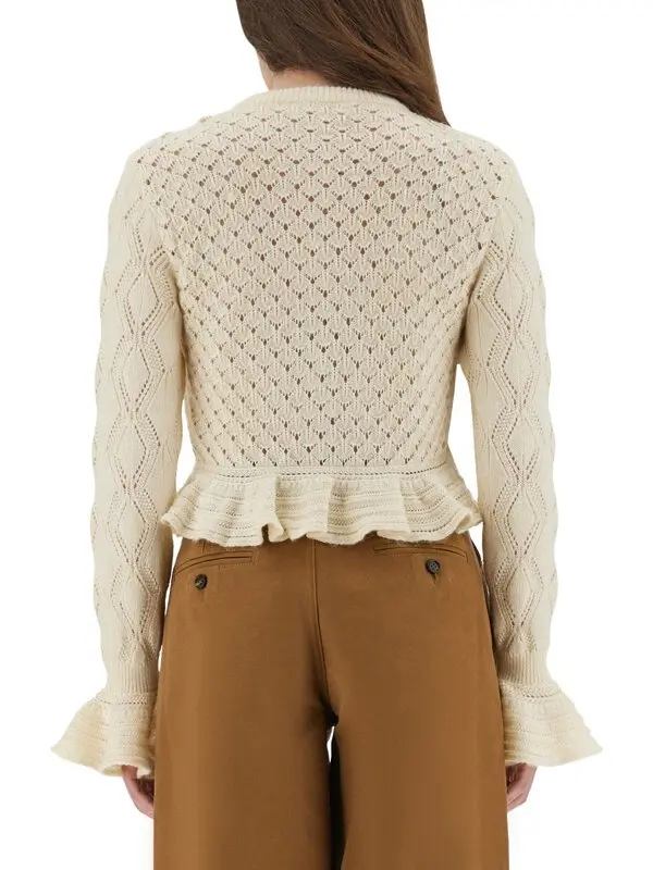 Chloé Crochet Knit Cardigan
