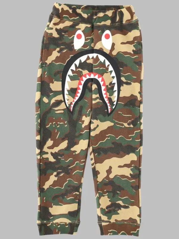 A BATHING APE Camouflage Shark Sweatpants